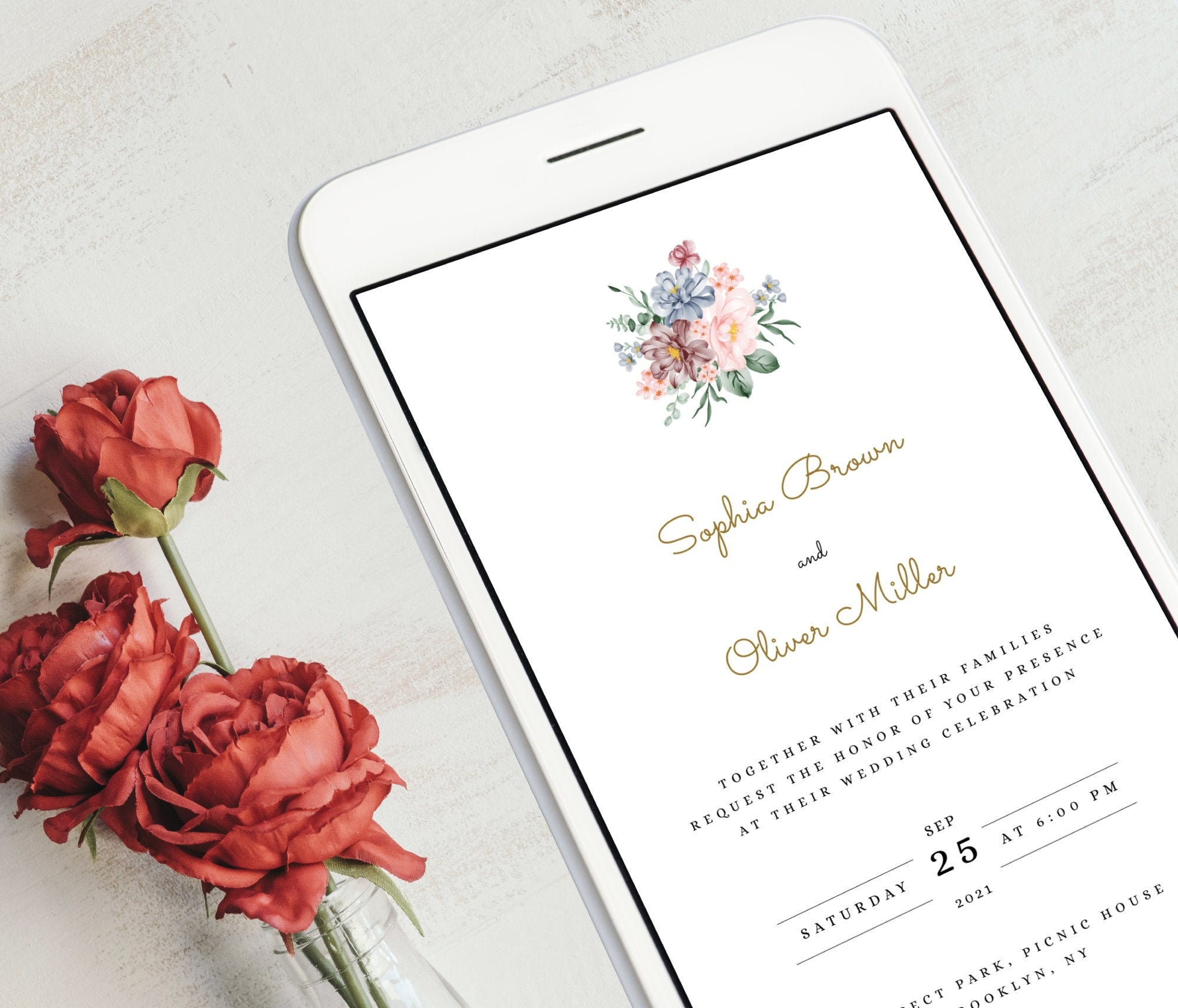Mobile Wedding Invitation, INSTANT Download - Etsy