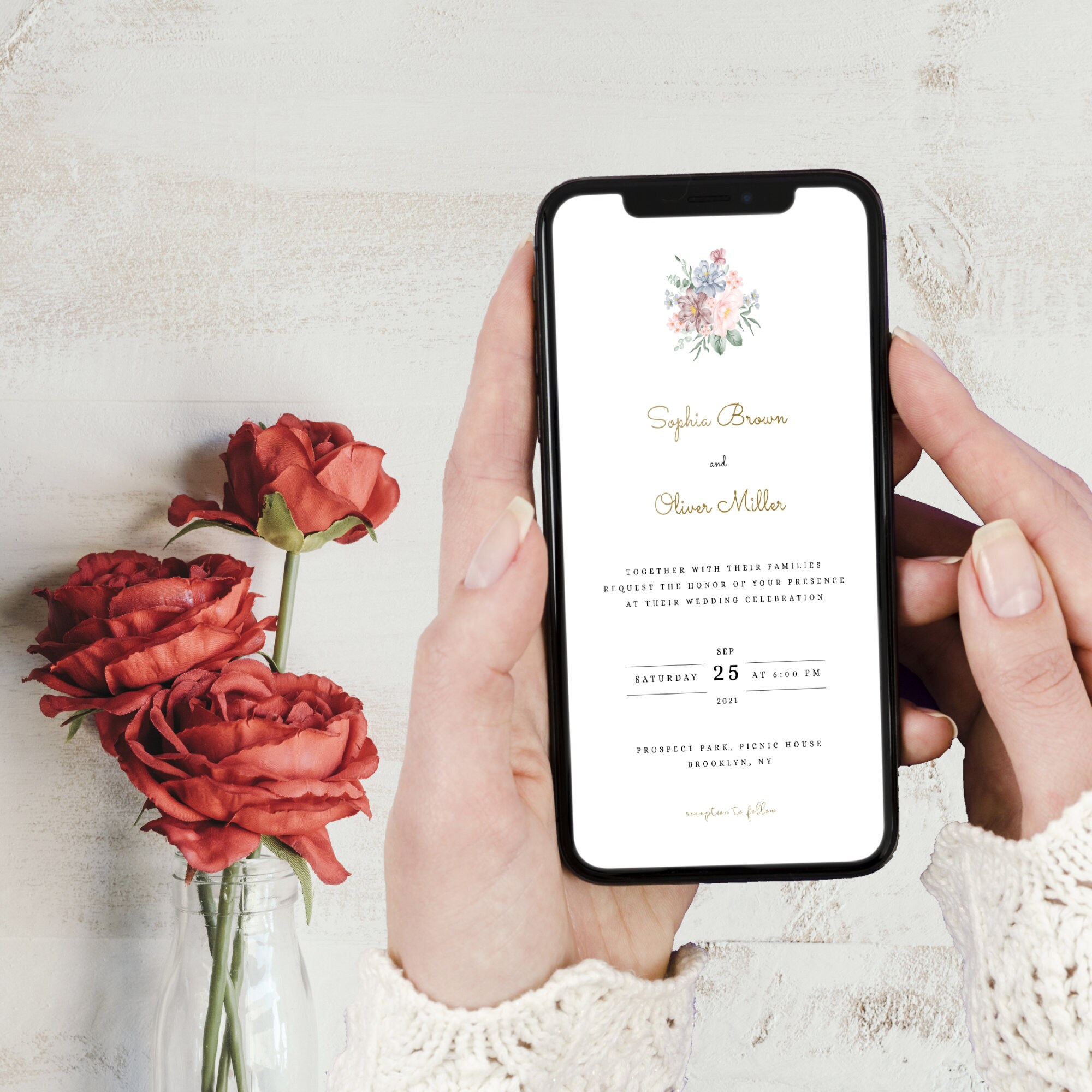 Mobile Wedding Invitation, INSTANT Download - Etsy