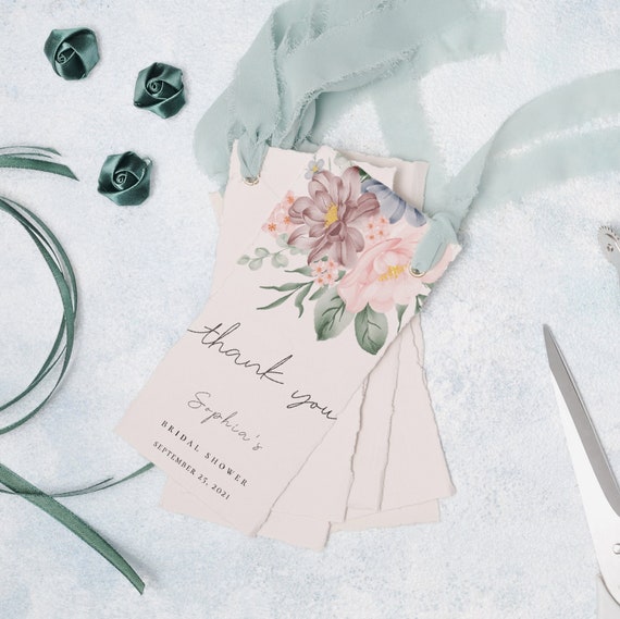 Bridal Shower Thank You TAG INSTANT Download - Etsy