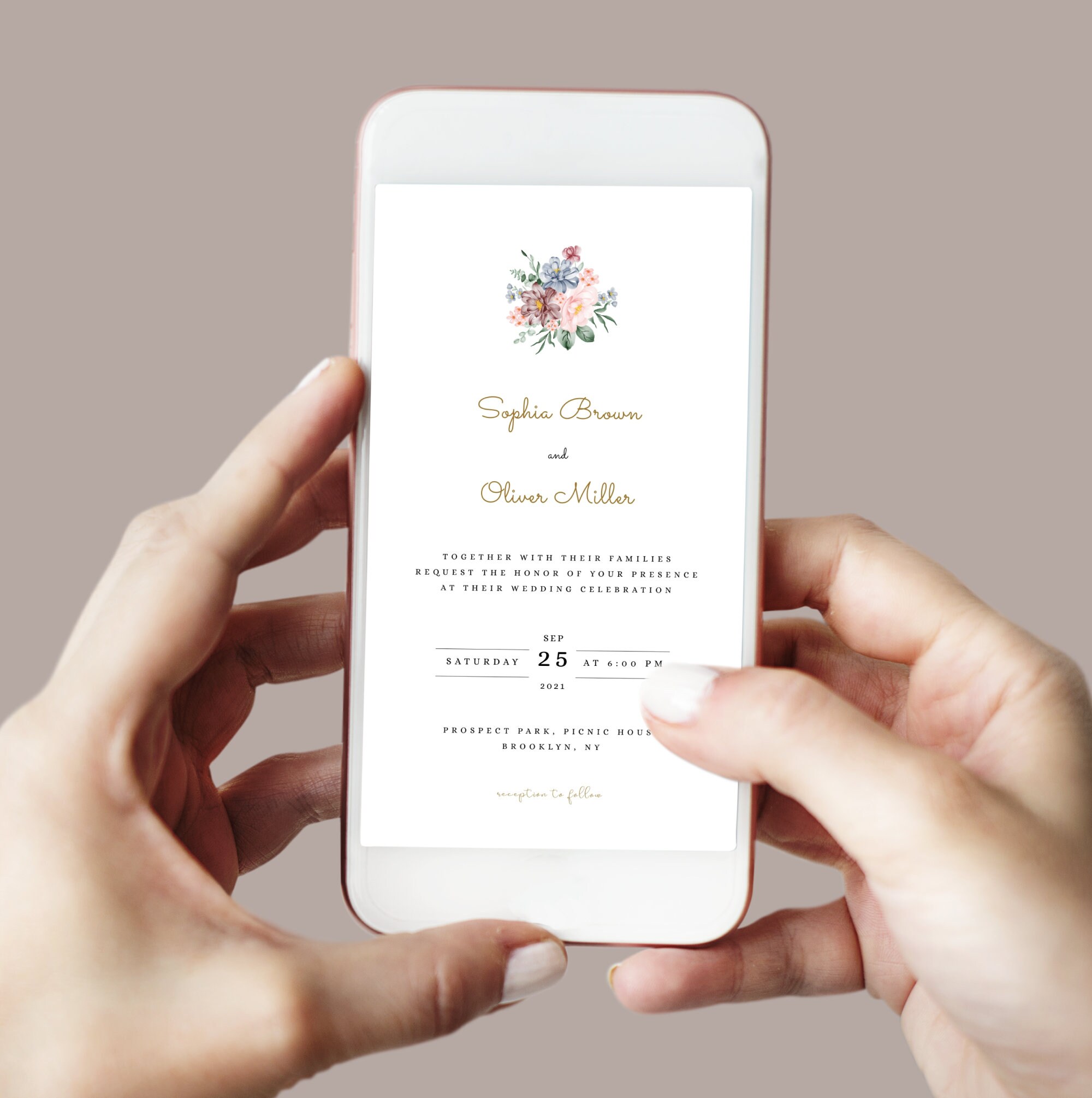 Mobile Wedding Invitation, INSTANT Download - Etsy