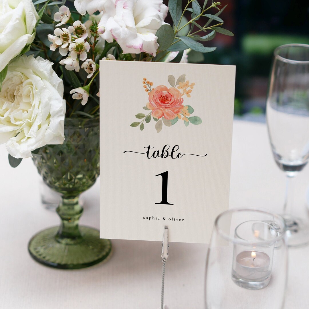 Wedding Table Number, INSTANT Download - Etsy