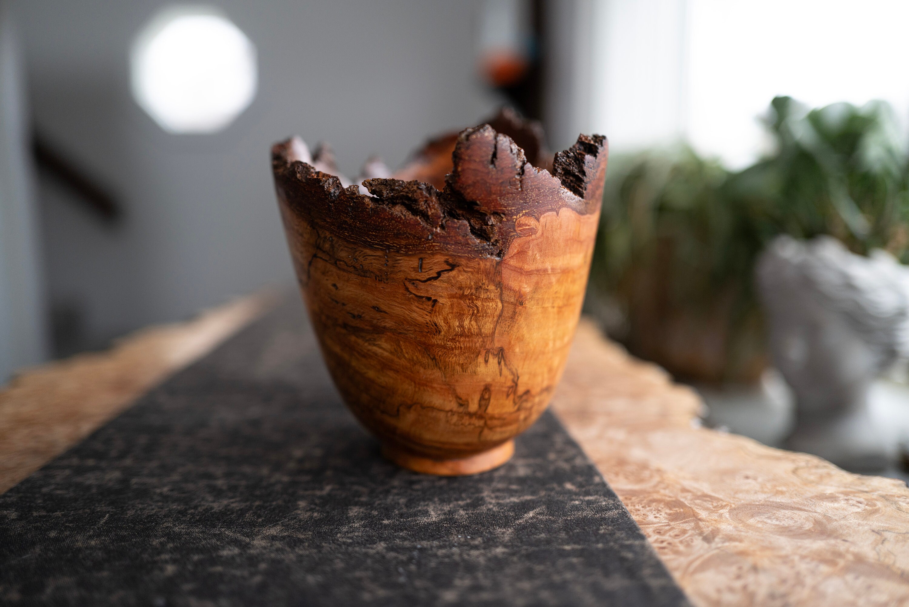 Oak Burl Bark Live Edge Vase/bowl - Etsy