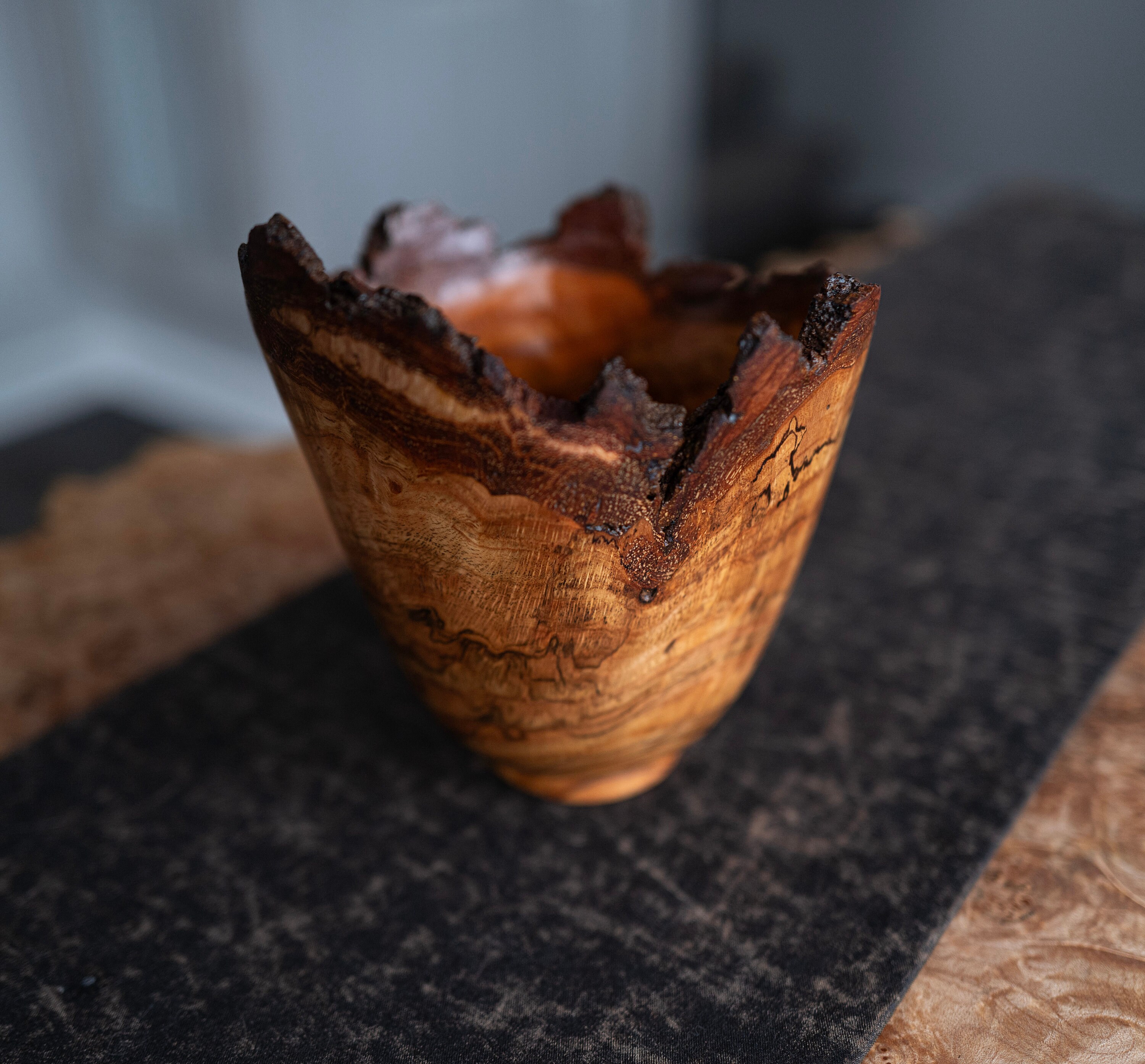 Oak Burl Bark Live Edge Vase/bowl - Etsy