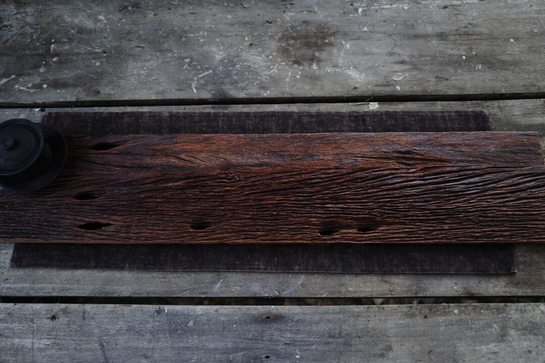 Tea Tray From 200 Year Old Oak Barn Wood Kakishibu Finished - Etsy