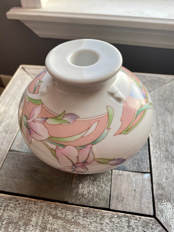 Vintage Wicks N Sticks Fiona Apricot Candle Holder Floral - Etsy