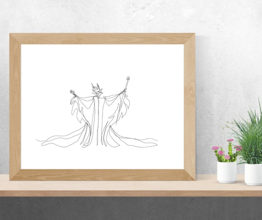 Maleficent Line Drawing - Etsy