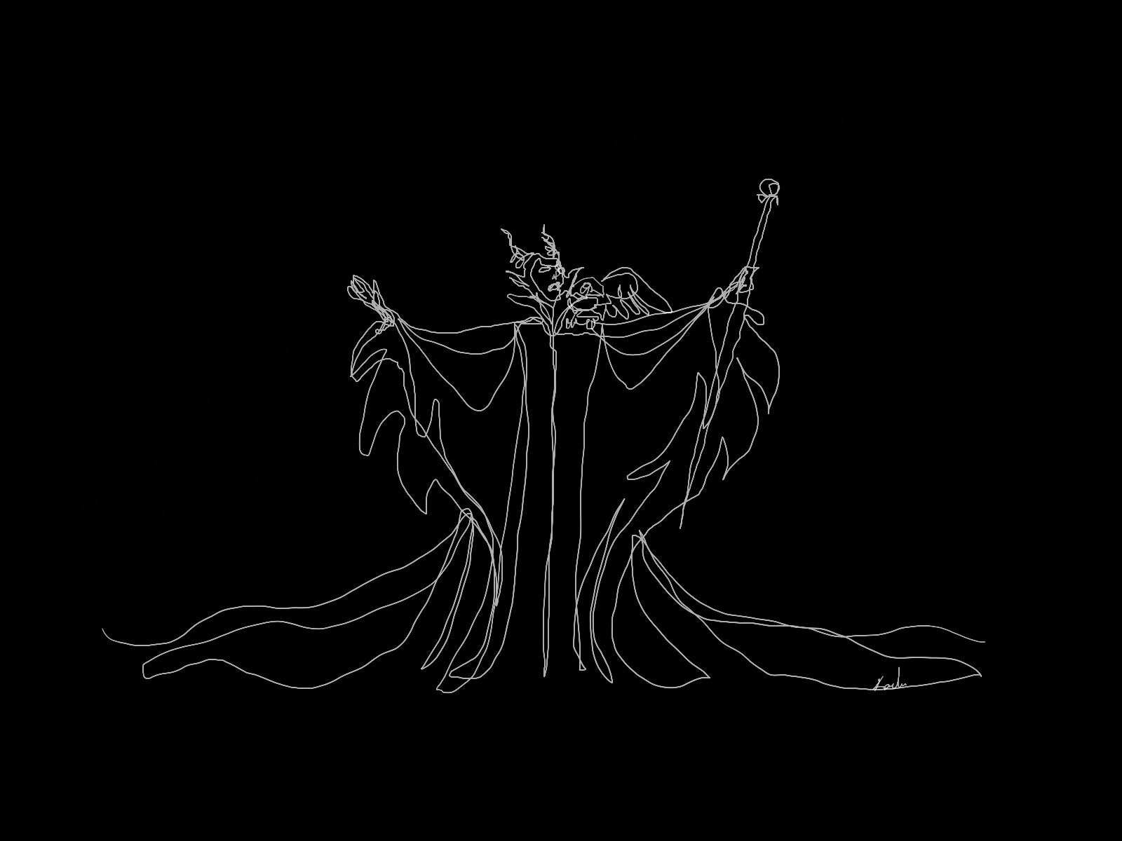 Maleficent Line Drawing | Etsy