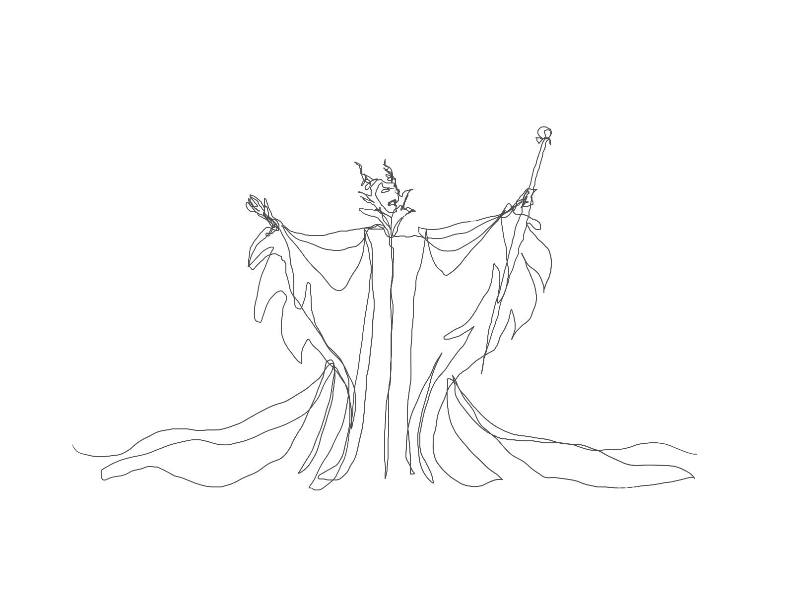 Maleficent Line Drawing | Etsy