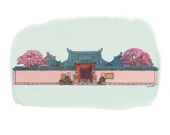 Turning Red Temple - Etsy