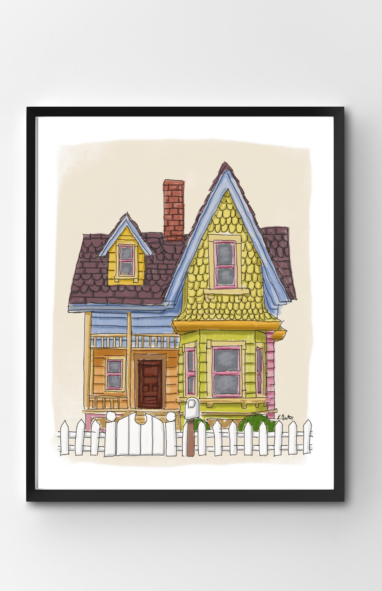 Up Movie House Drawing