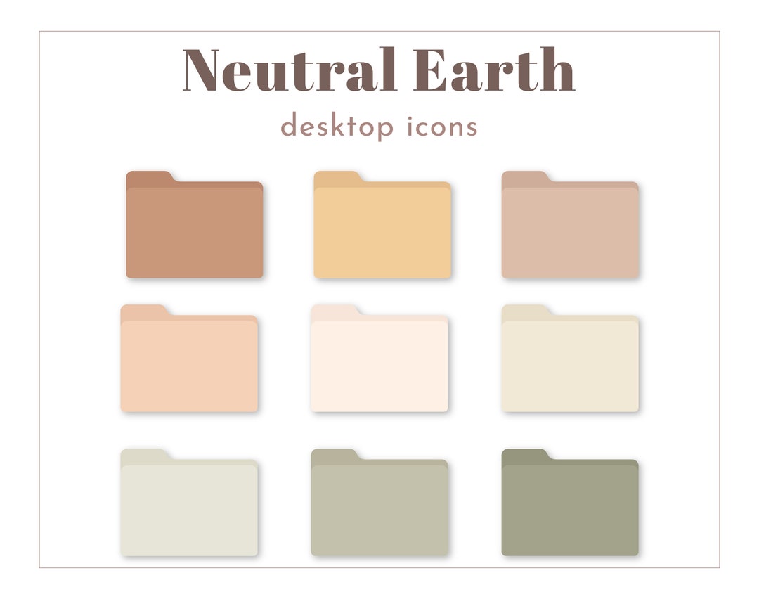 Neutral Earth Folder Icons Neutral Tone custom Folder Icons MacBook ...