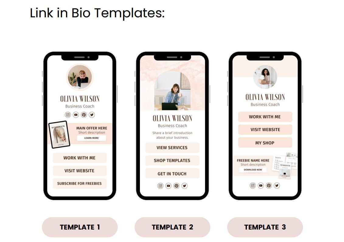 Lin in Bio Template Canva - Etsy