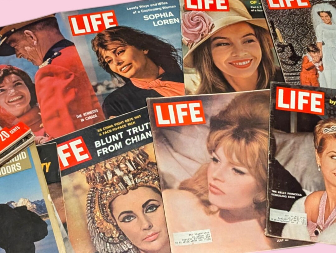 Vintage 1960s Life Magazines Choose One Kennedy's, Bardot, Loren - Etsy