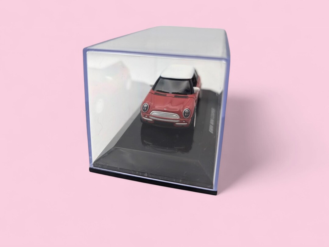 Vintage Auto Art Scale Diecast Car BMW Mini Cooper on Display Stand in ...