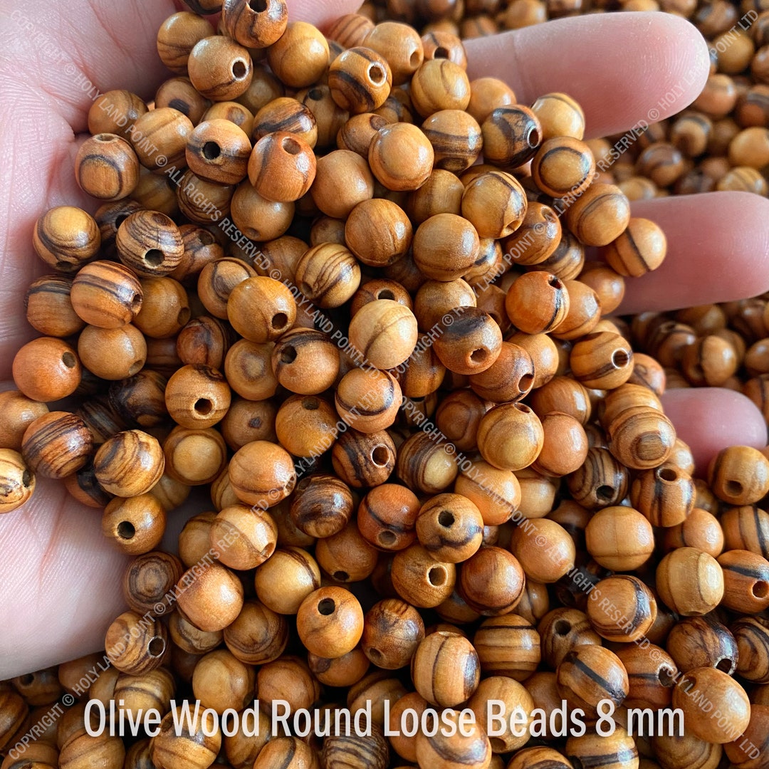 8 Mm Olive Wood Beads, Wooden Beads, Natural Olive Wood Beads, 500 ...