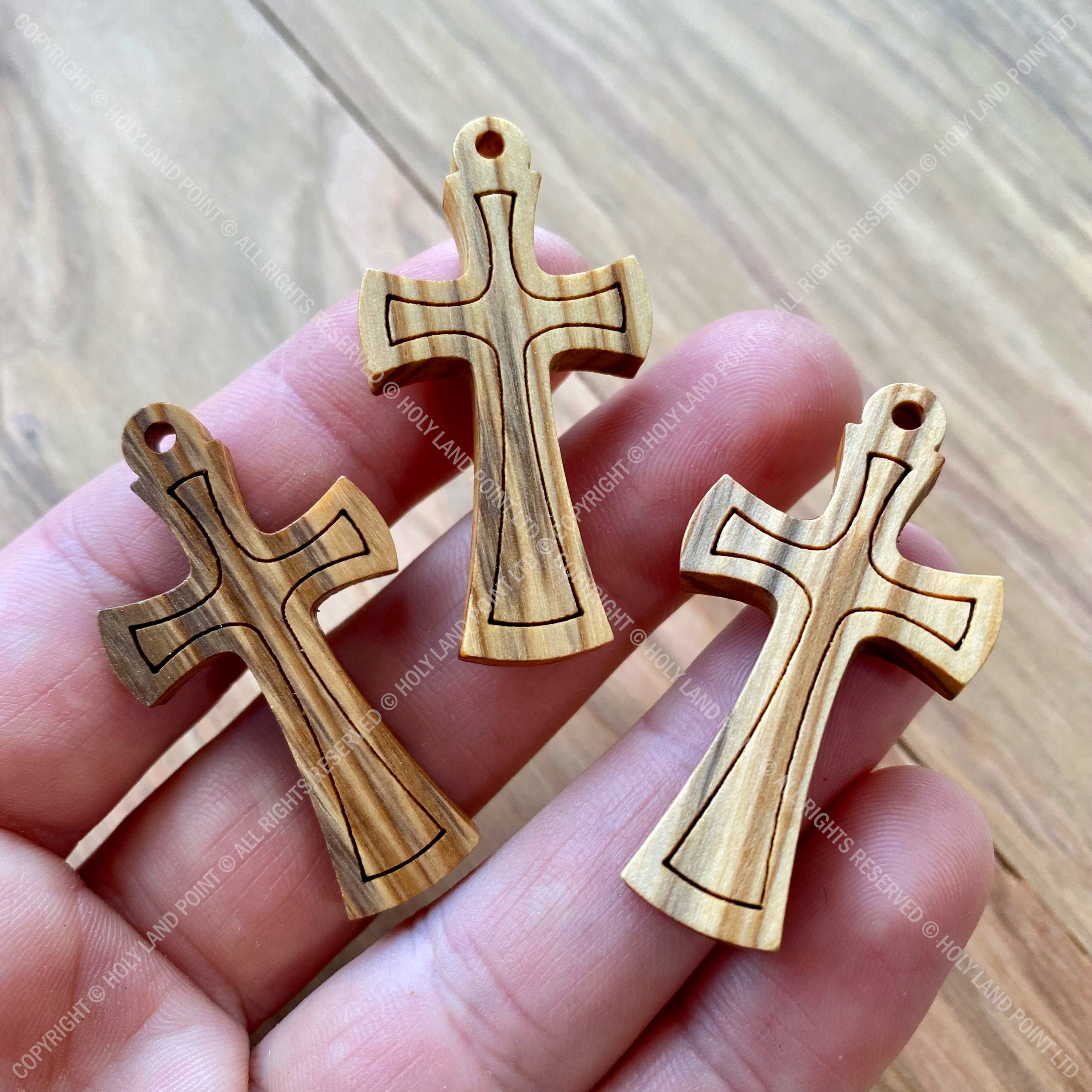 Olive Wood Crosses, Bethlehem Crosses, Holy Land Crosses, Necklace ...