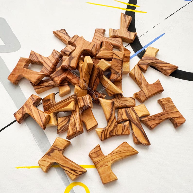 Handmade Olive Wood Tau Cross: Bethlehem Christian Symbol - Etsy