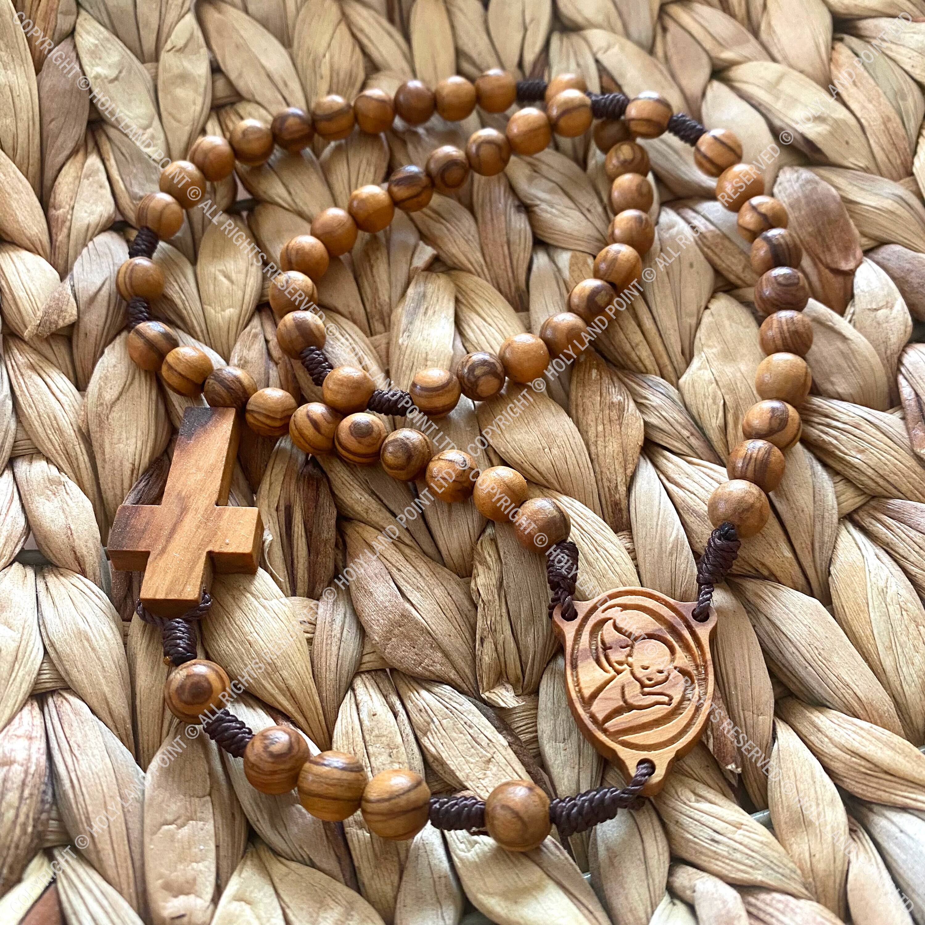 Virgin Mary Catholic Rosary Olive Wood Rosary Prayer Beads - Etsy