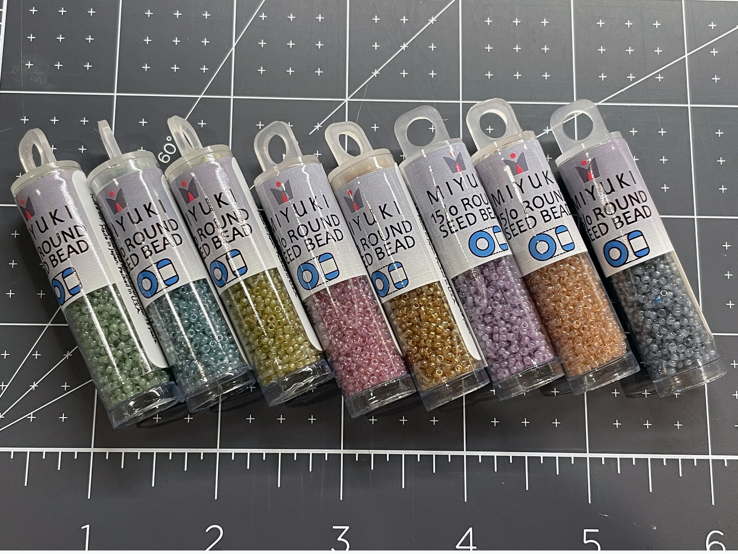 Miyuki 15/0 Round Seed Beads Translucent Colors 2371-2378 - Etsy