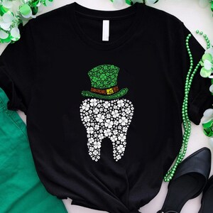 Dentist Shirt Irish Tooth Shirt Shamrocks Dental Happy | Etsy