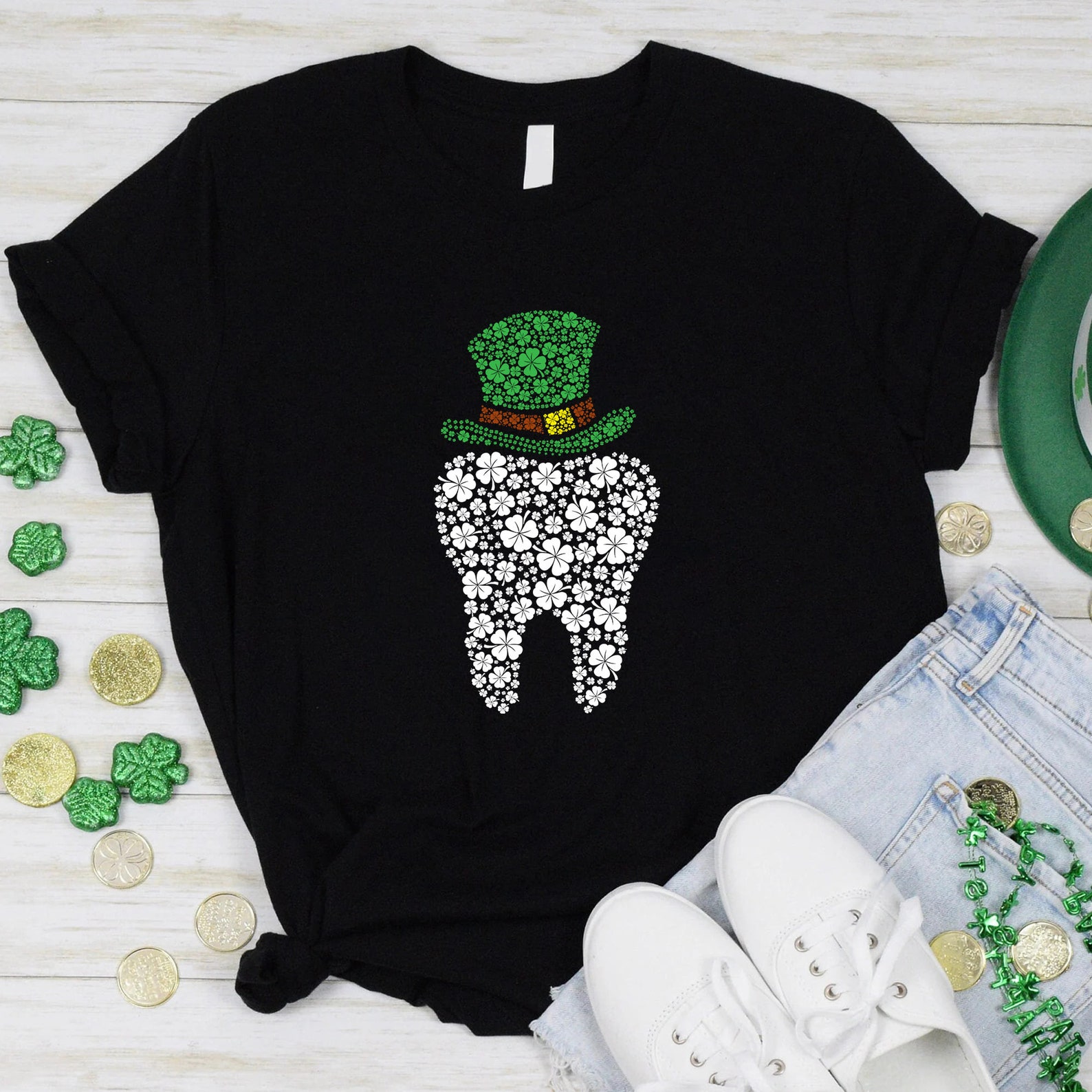 Dentist Shirt Irish Tooth Shirt Shamrocks Dental Happy - Etsy