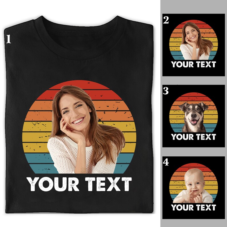 Custom Vintage Photo Shirt Personalized Retro Image Shirt - Etsy