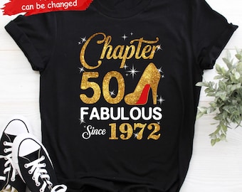 Chapter 50 Shirt Est. 1972 Hello 50 Custom 50th Birthday | Etsy