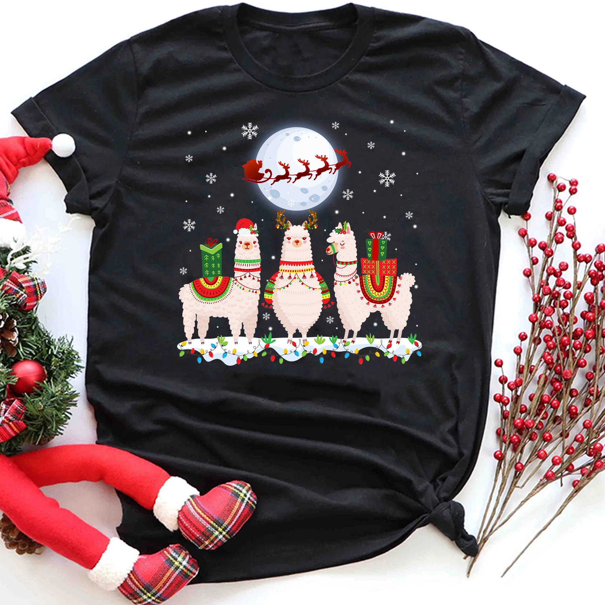 Funny Llamas Christmas Xmas T-Shirt sold by ChilChildren servicnetwork ...