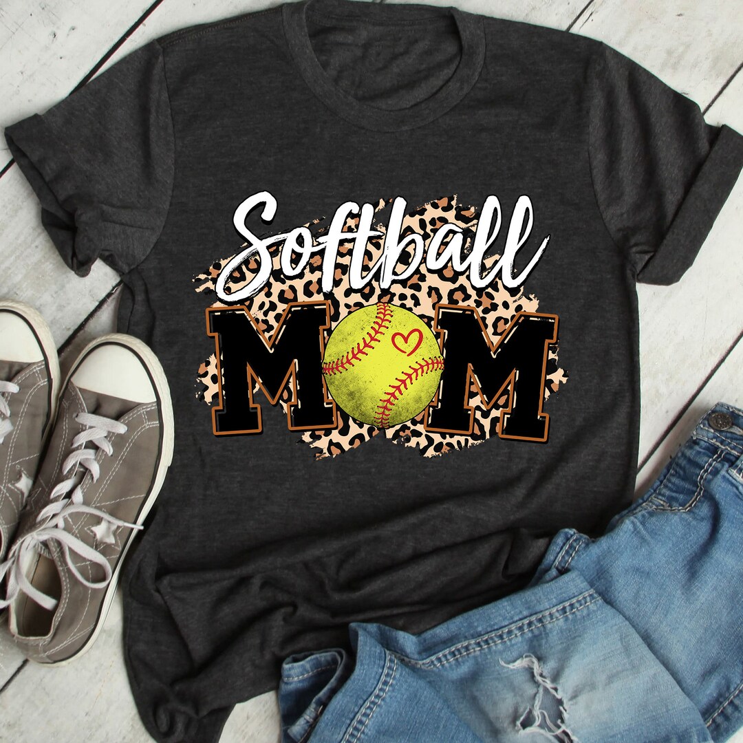 Softball Mom Leopard Funny Baseball Mom Mother's Day, Softball Mom Gift ...