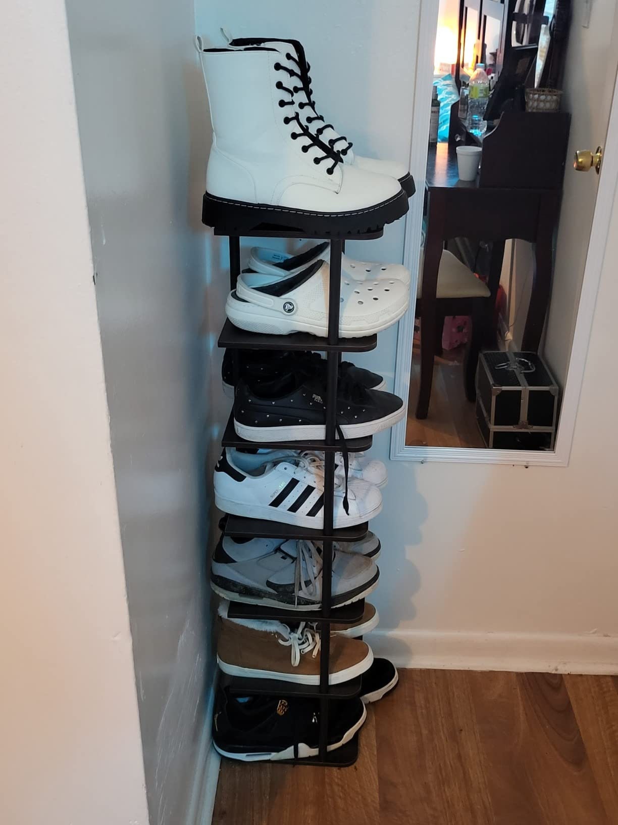 7 Tier Vertical Shoe Storage Organizer Shoe Cabinet Entryway Shoe Rack ...