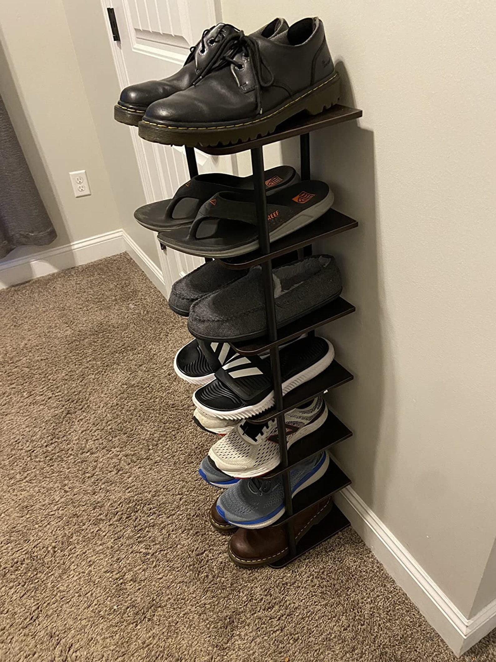 7 Tier Vertical Shoe Storage Organizer Shoe Cabinet Entryway Shoe Rack ...