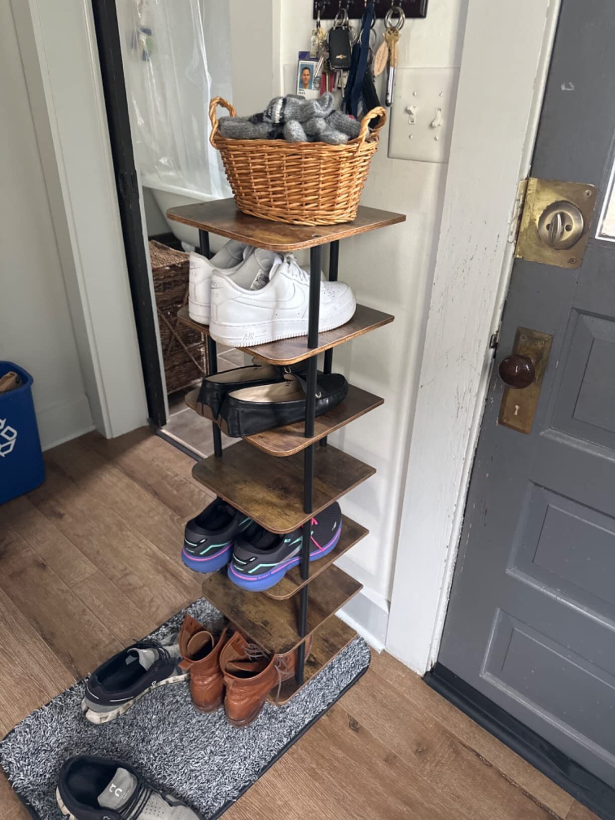 7 Tier Vertical Shoe Storage Organizer Shoe Cabinet Entryway Shoe Rack ...