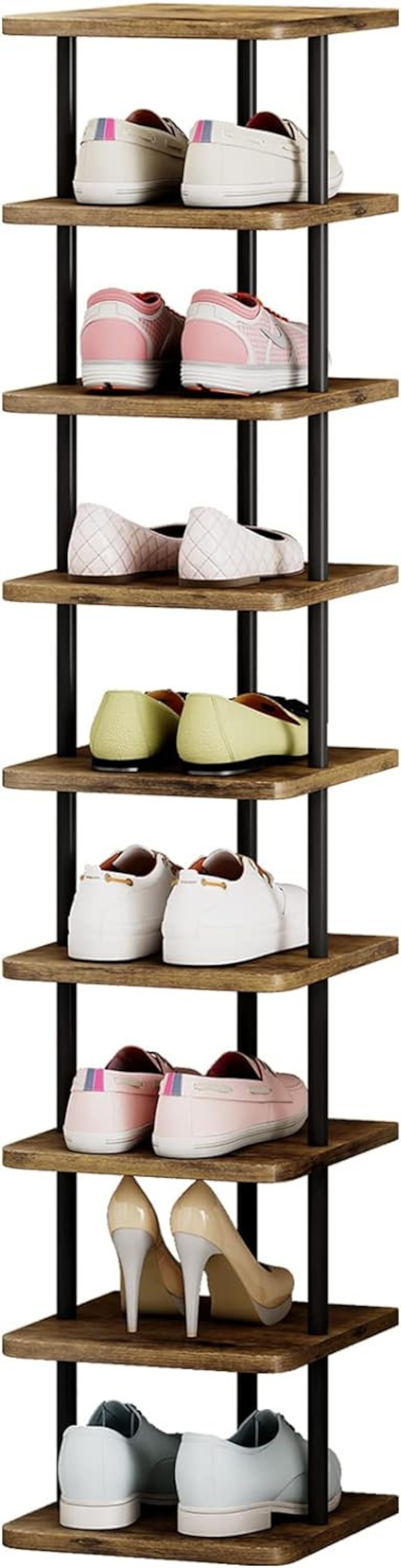 7 Tier Vertical Shoe Storage Organizer Shoe Cabinet Entryway Shoe Rack ...