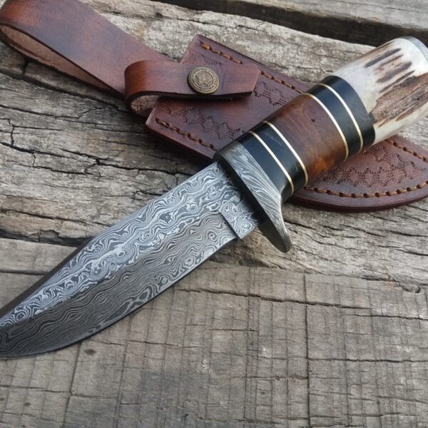 Stag Handle Hunting Knives - Etsy