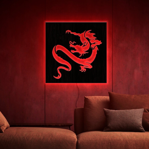 Led Sign Dragon - Etsy