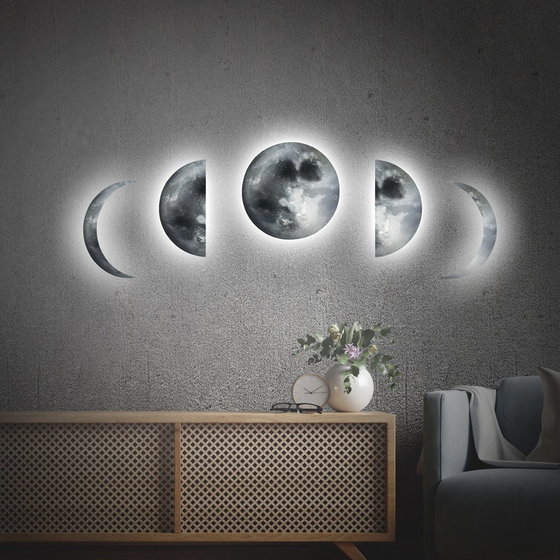 Moon Phases Wall Art - Etsy