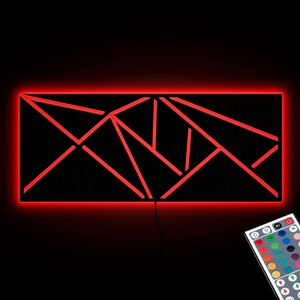 Large Led Wall Art, Lighted Wall Art, LED Wall Decor, Modern Light Wood ...