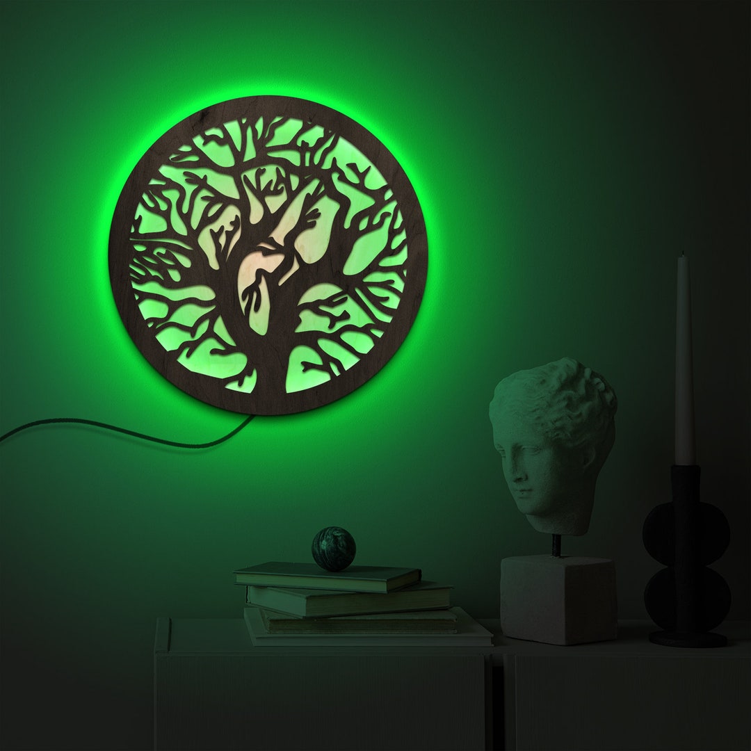 Tree of Life Light Wall Art, Tree of Life Lamp, Light up Tree of Life ...