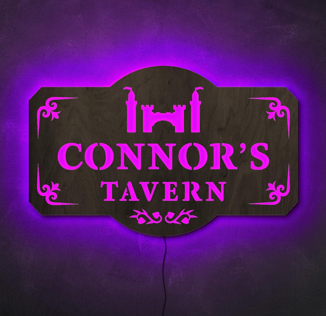 Custom Tavern LED Sign, Personalized Tavern Neon Light, Vintage Bar ...