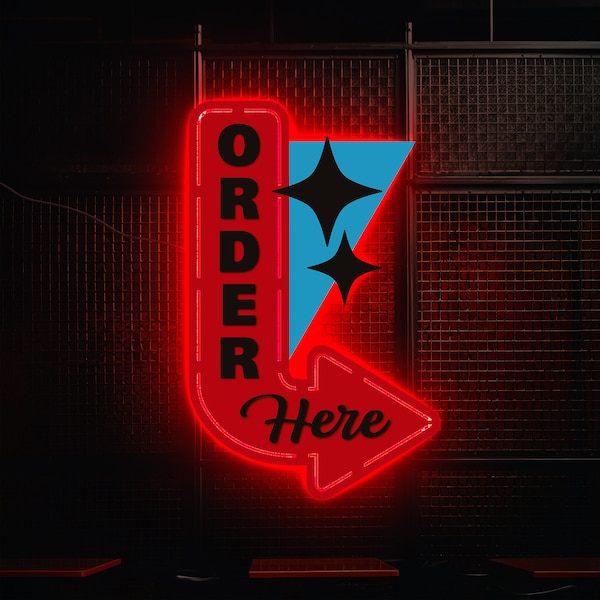 Arrow Light Order Sign - Etsy