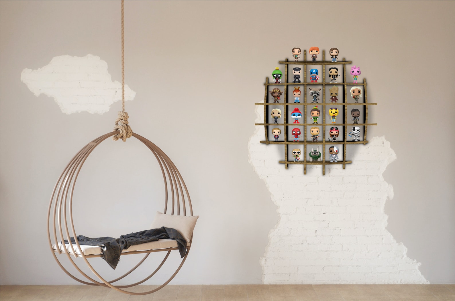 Figure Wall Shelf Figure Wall Display Shelf Floating Figure - Etsy UK