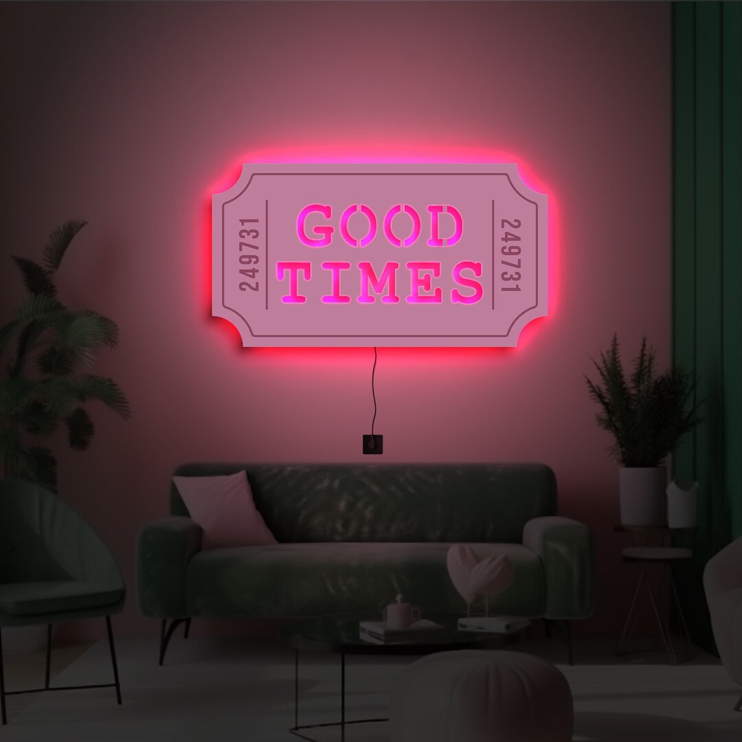 Custom Ticket Neon Sign, Cinema Ticket Led Sign, Movie Tickets Night ...