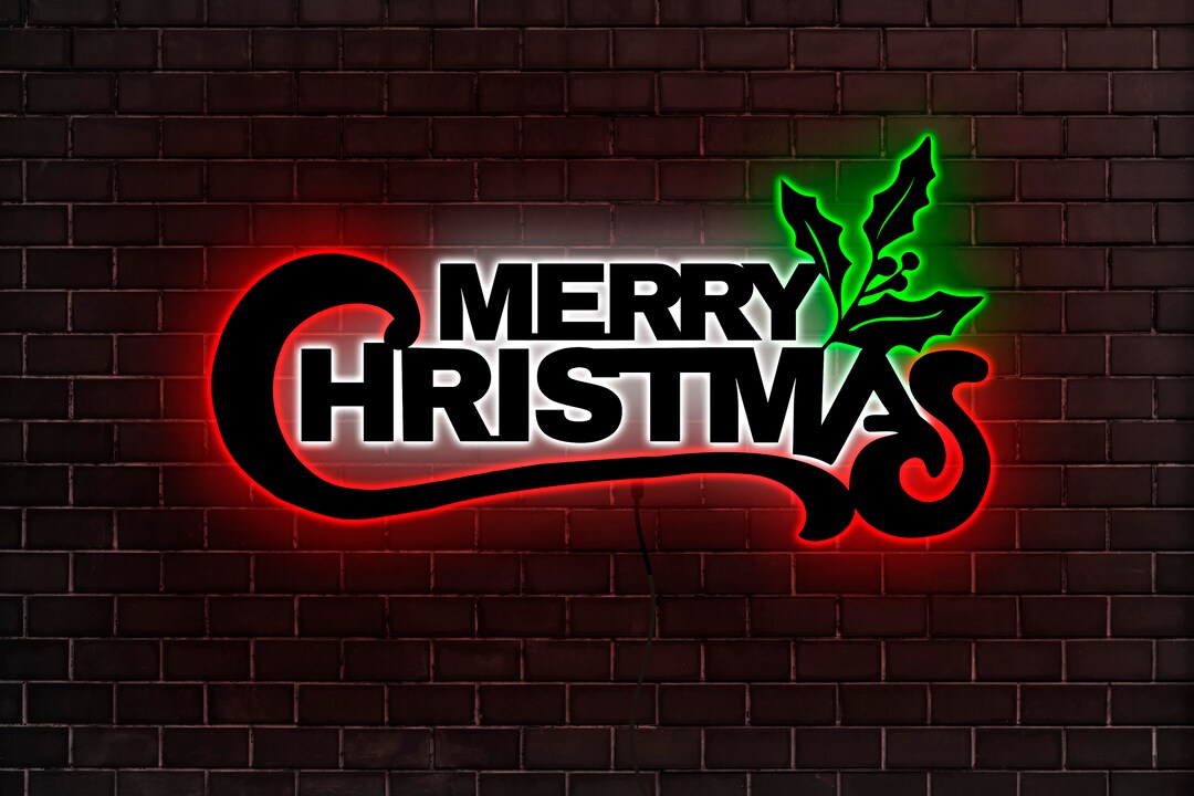 Merry Christmas Neon Sign, Merry Christmas Led Light, Custom Christmas ...