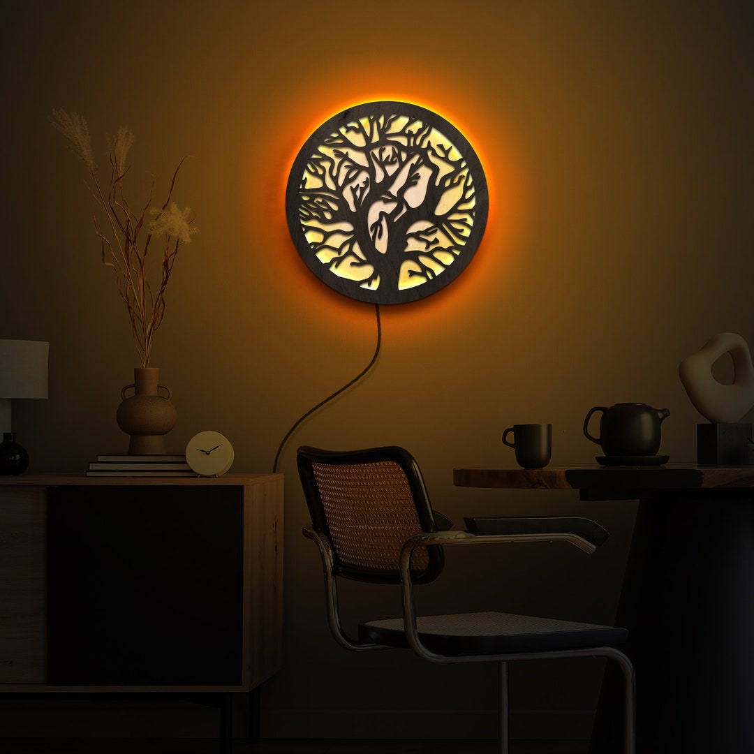 Tree of Life Led Wall Art, Light up Tree of Life, Tree of Life Lamp ...