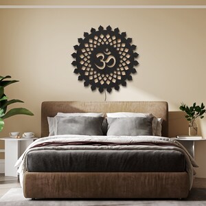 Om Led Light, Mandala Led Wall Art Decor, Mandala Light Sign, Om Symbol ...