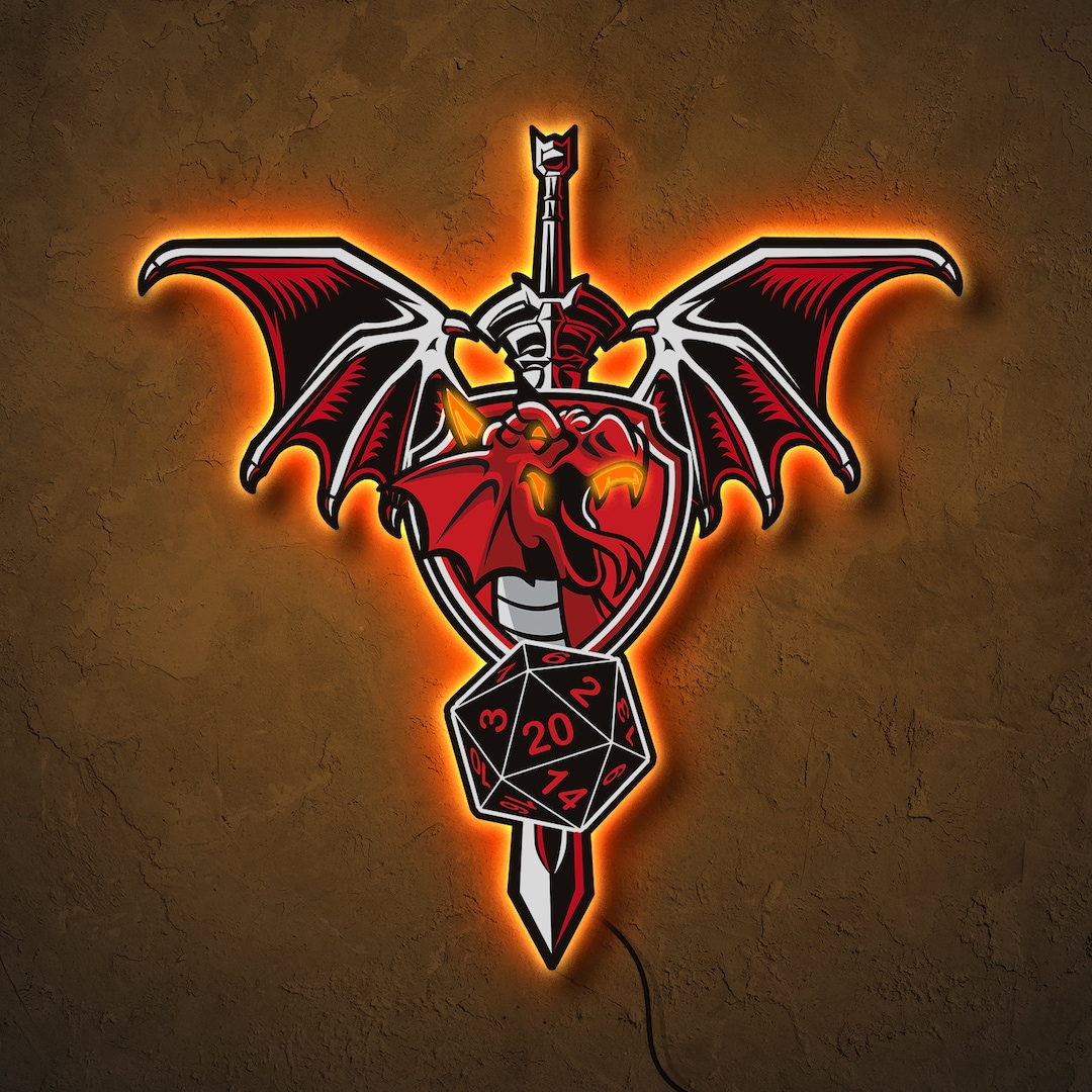 Dungeons and Dragons Light Sign, D and D Led Sign, Dnd Neon Sign ...