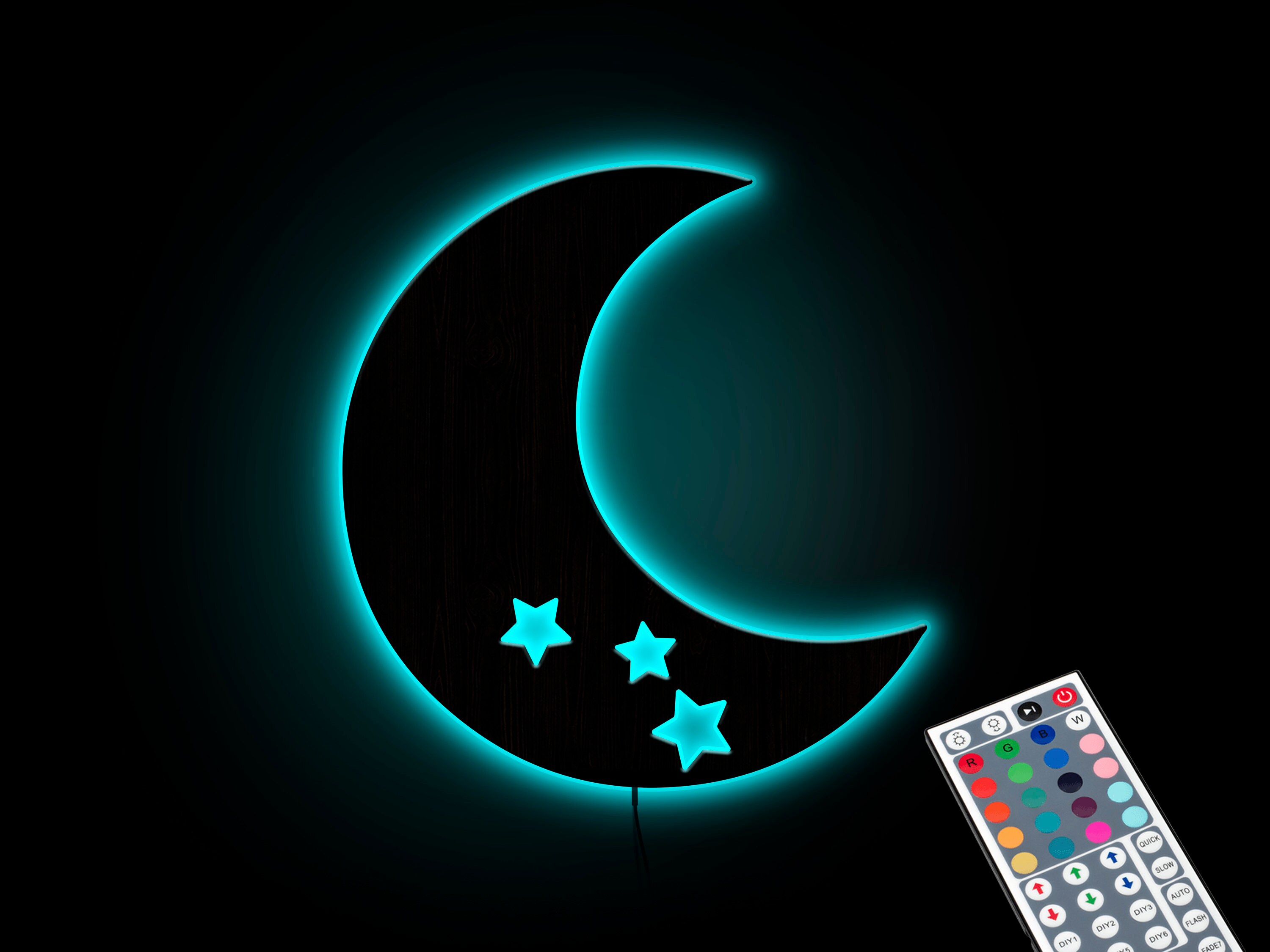 Moon Night Light Kids Moon and Stars Lamp Moon and Stars | Etsy