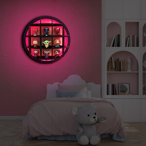 Figure Display Case With Led, Figure Display Neon, Figure Shelf With ...