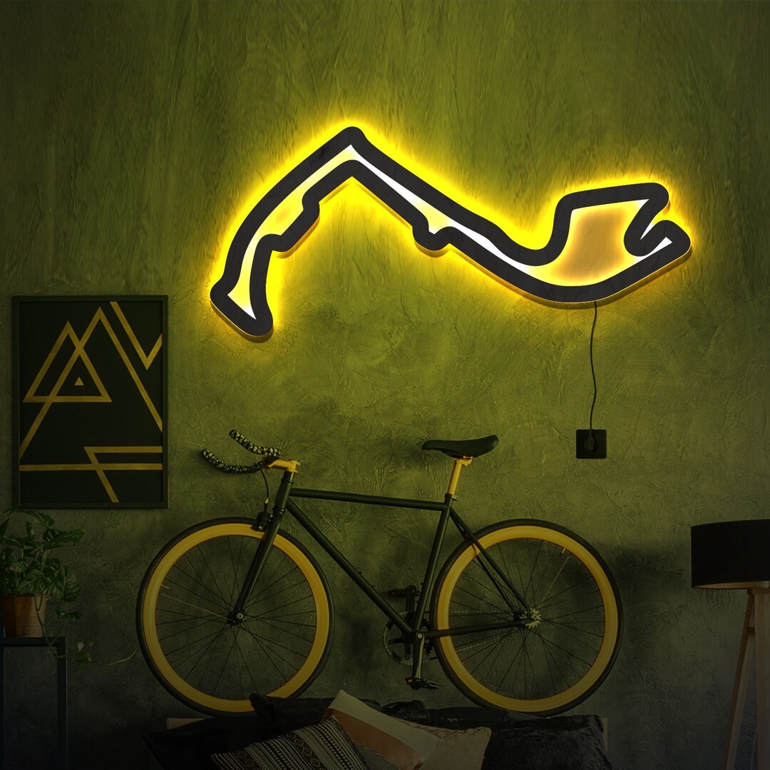 Monaco Race Track Neon Sign, Monaco Grand Prix Led Sign, Formula 1 Neon ...
