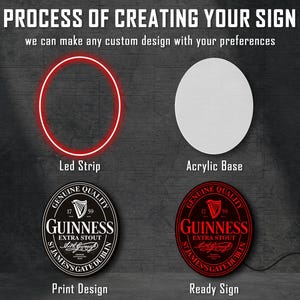 Guinness Neon Sign, LED Guinness Beer Light, Bar Light up Sign ...